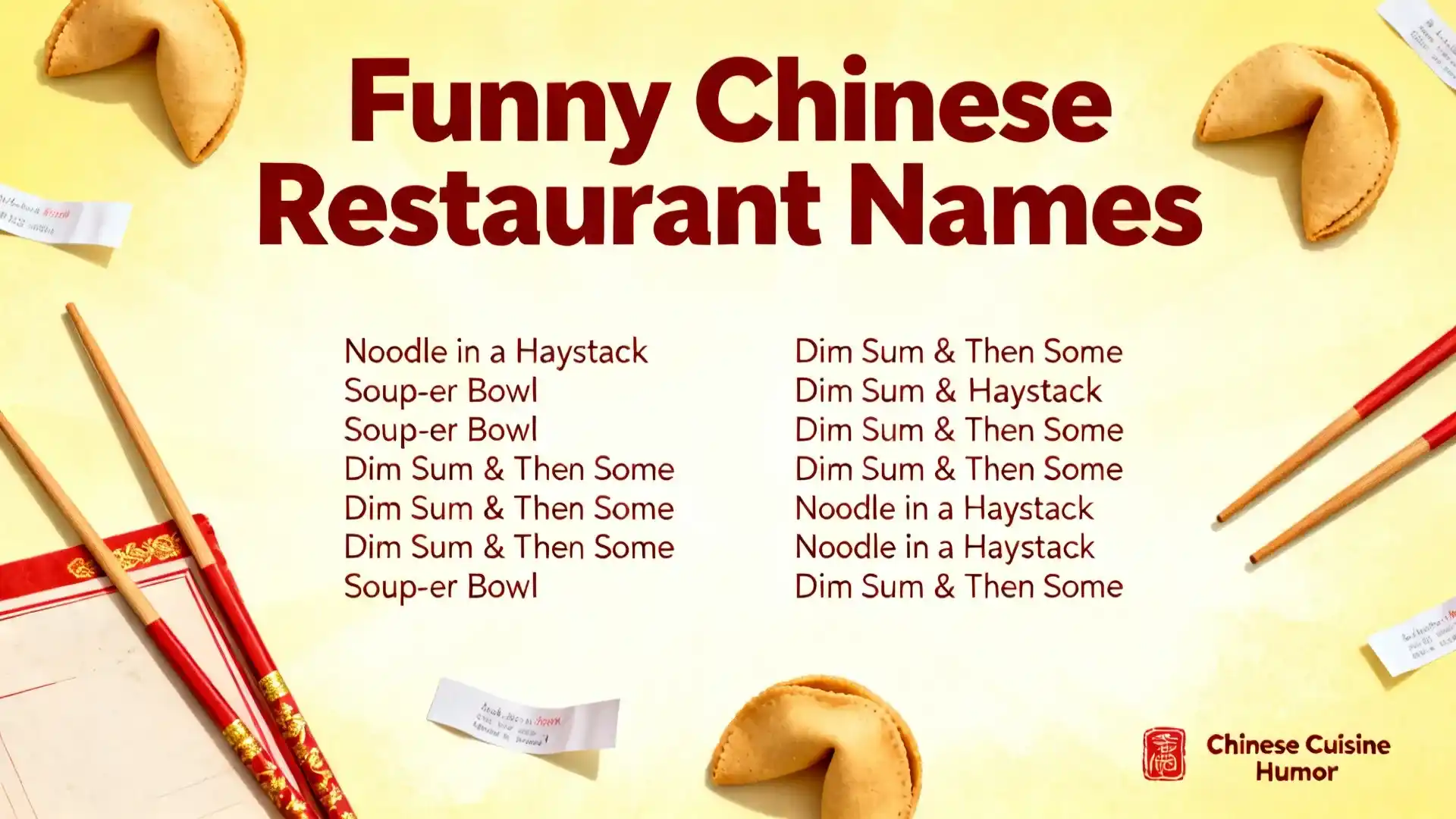 Funny Chinese Restaurant Names – Weird, Clever & Iconic